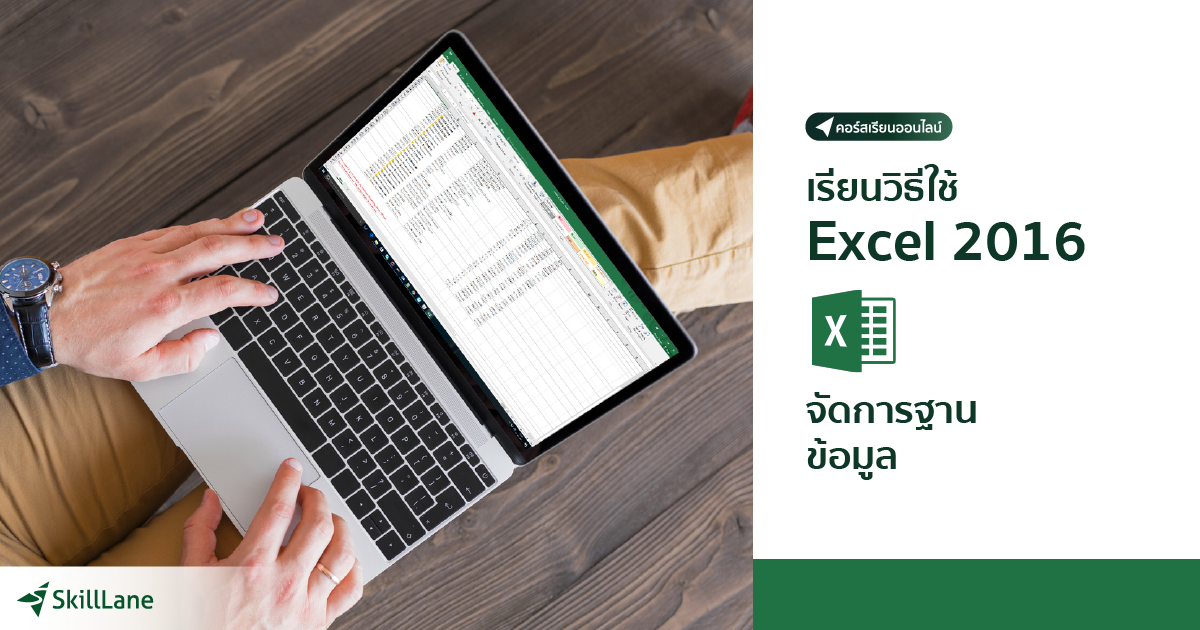 เรียนวิธีใช้ Excel 2016 จัดการฐานข้อมูล | คอร์สออนไลน์ | SkillLane