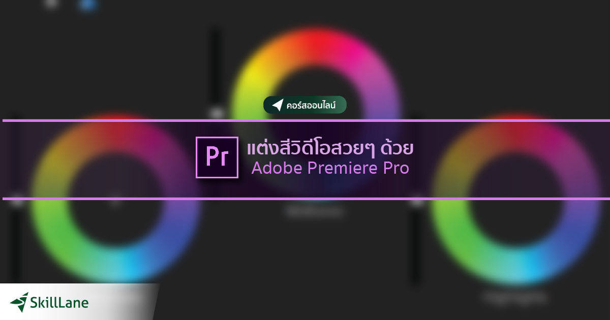 แต่งสีวิดีโอสวยๆ ด้วย Adobe Premiere Pro | คอร์สออนไลน์ | SkillLane