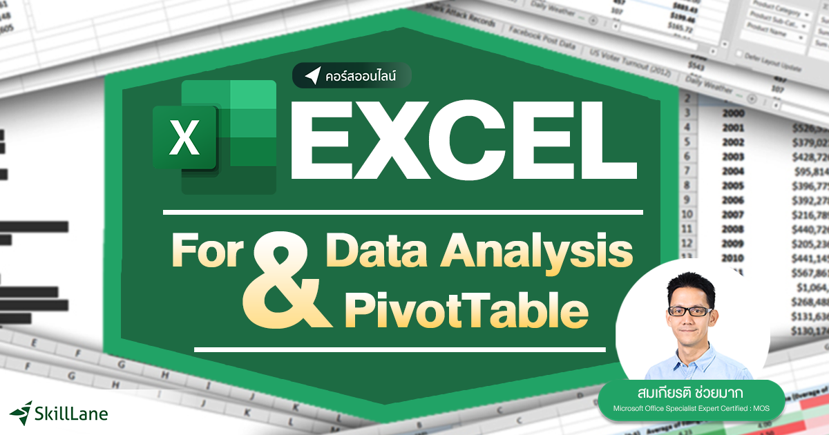 Excel for Data Analysis & PivotTable | คอร์สออนไลน์ | SkillLane